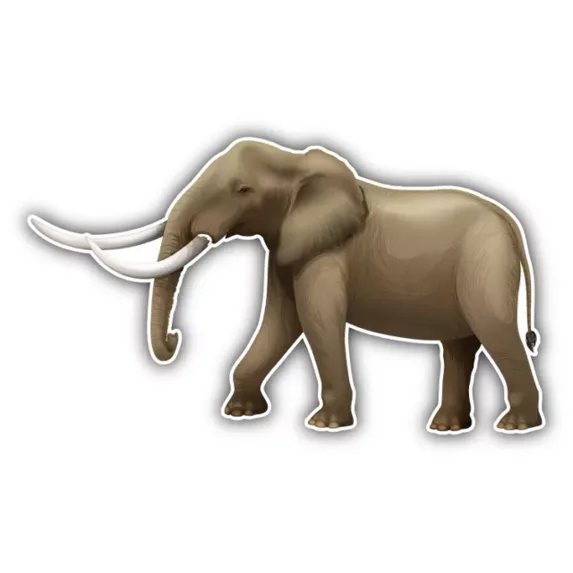 DOPASTICKER Wild Elephant Sticker Decal Phone Decal Water Bottle ...