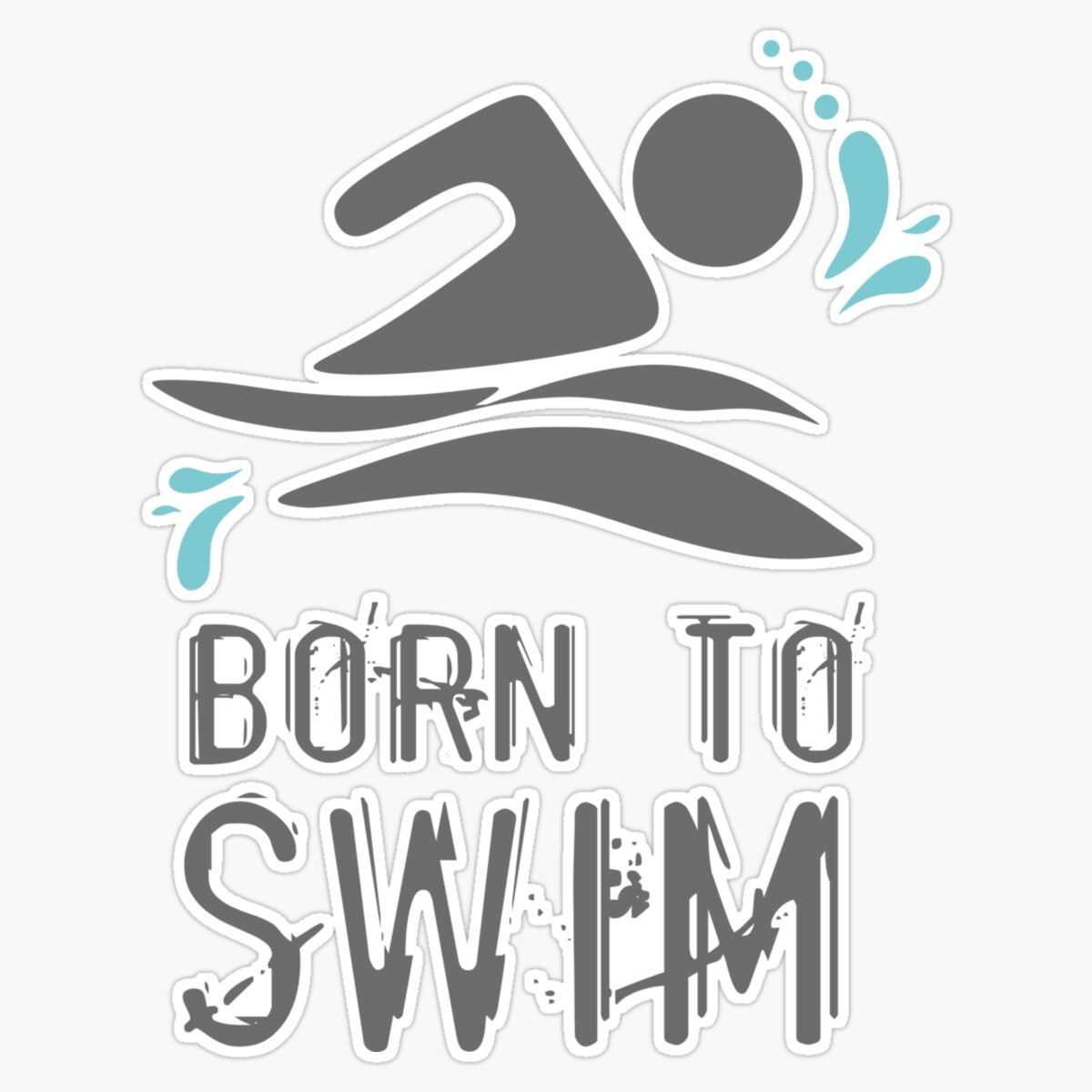 DOPASTICKER Wild Open Water Swimming, Winter Bathers. Born To Swim For ...