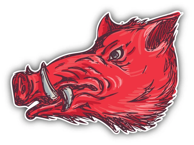 DOPASTICKER Wild Pig Boar Face Sticker Decal Phone Decal Water Bottle ...