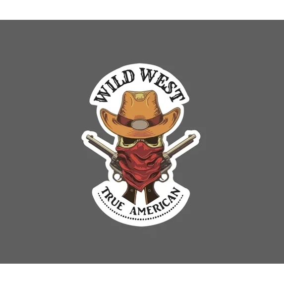 DOPASTICKER Wild West Sticker True American Native Country Western ...