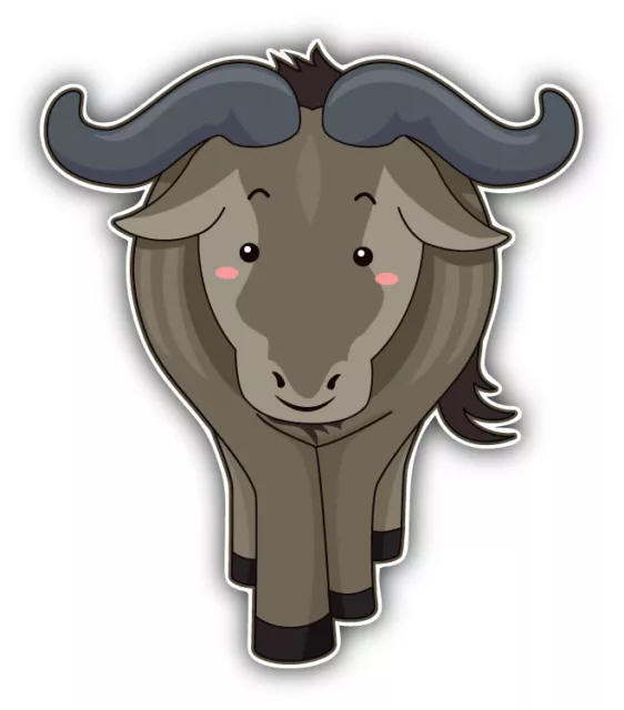 DOPASTICKER Wildebeest Flushed Cheeks Sticker Decal Phone Decal Water ...