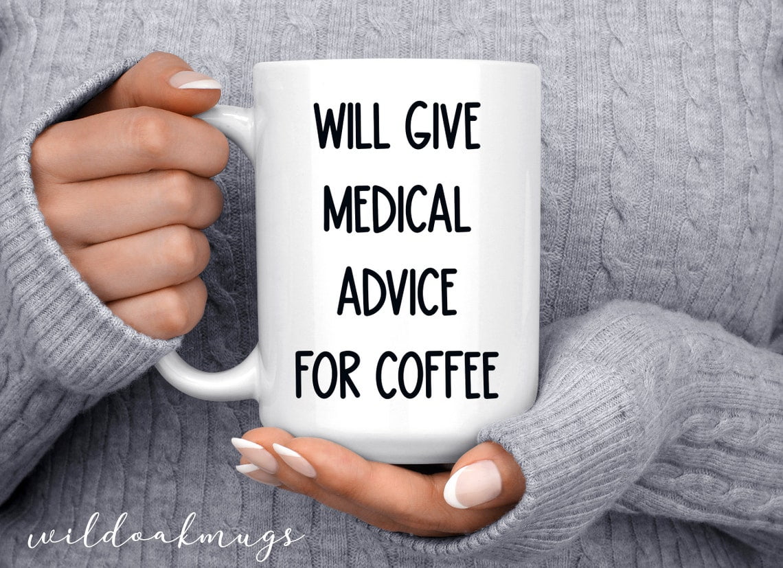DOPASTICKER Will Give Medical Advice For Coffee Mug, Nurse Introvert ...