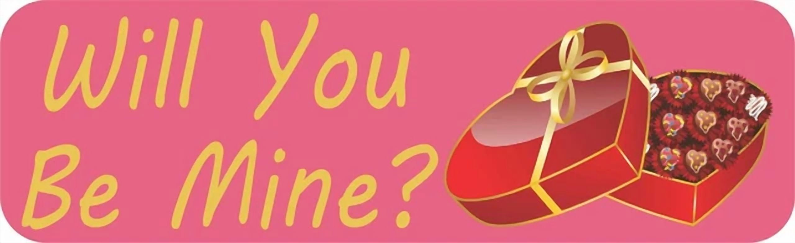 DOPASTICKER Will You Be Mine Sticker Phone Sticker, Latop Sticker ...