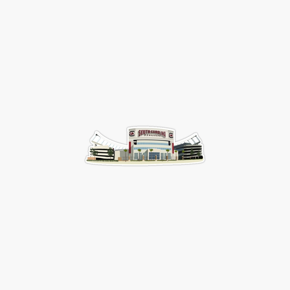 DOPASTICKER Williams Brice Stadium Sticker, Phone Sticker Car Sticker ...