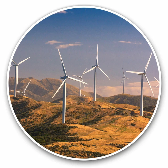DOPASTICKER Wind Turbine Farm Landscape Cool Gift Decorative Laptop ...