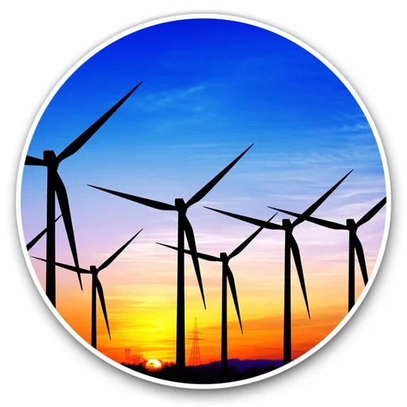 DOPASTICKER Wind Turbines Windmills Green Energy Cool Gift Decorative ...