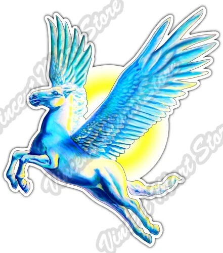 DOPASTICKER Winged Horse Pegasus Fantasy Mythical Sky Car Sticker Decal ...
