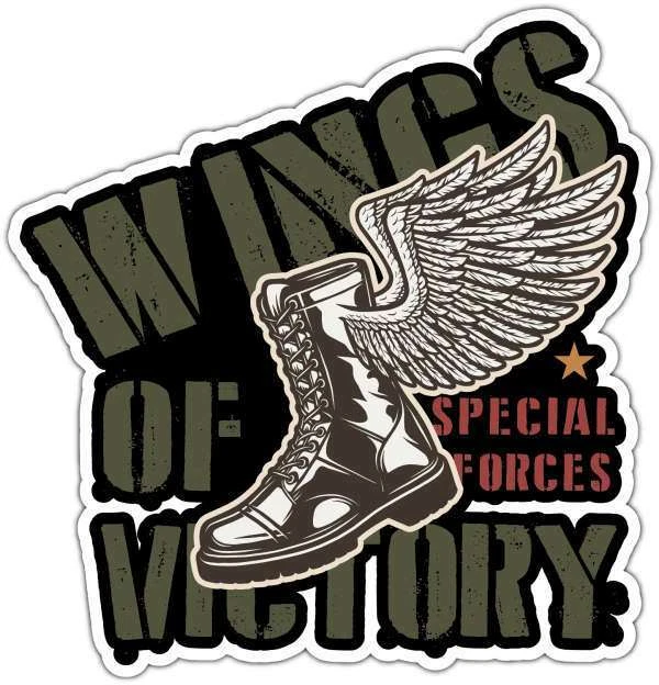 DOPASTICKER Wings Of Victory Usa Army Military Boots Car Window Sticker ...