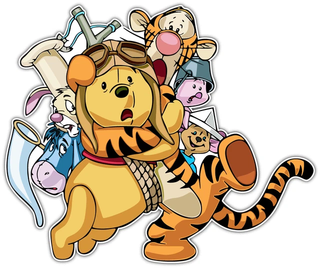 DOPASTICKER Winnie The Pooh & Pals Kids Cartoon Car Window Sticker ...