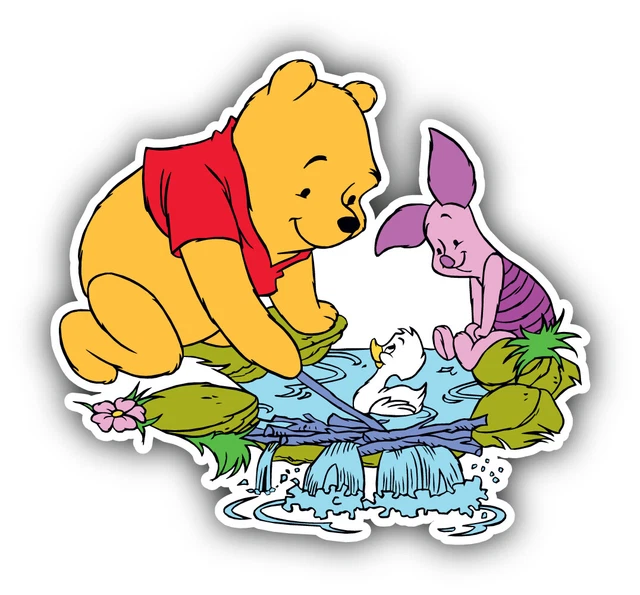 DOPASTICKER Winnie The Pooh Cartoon Sticker Decal Phone Decal Water ...