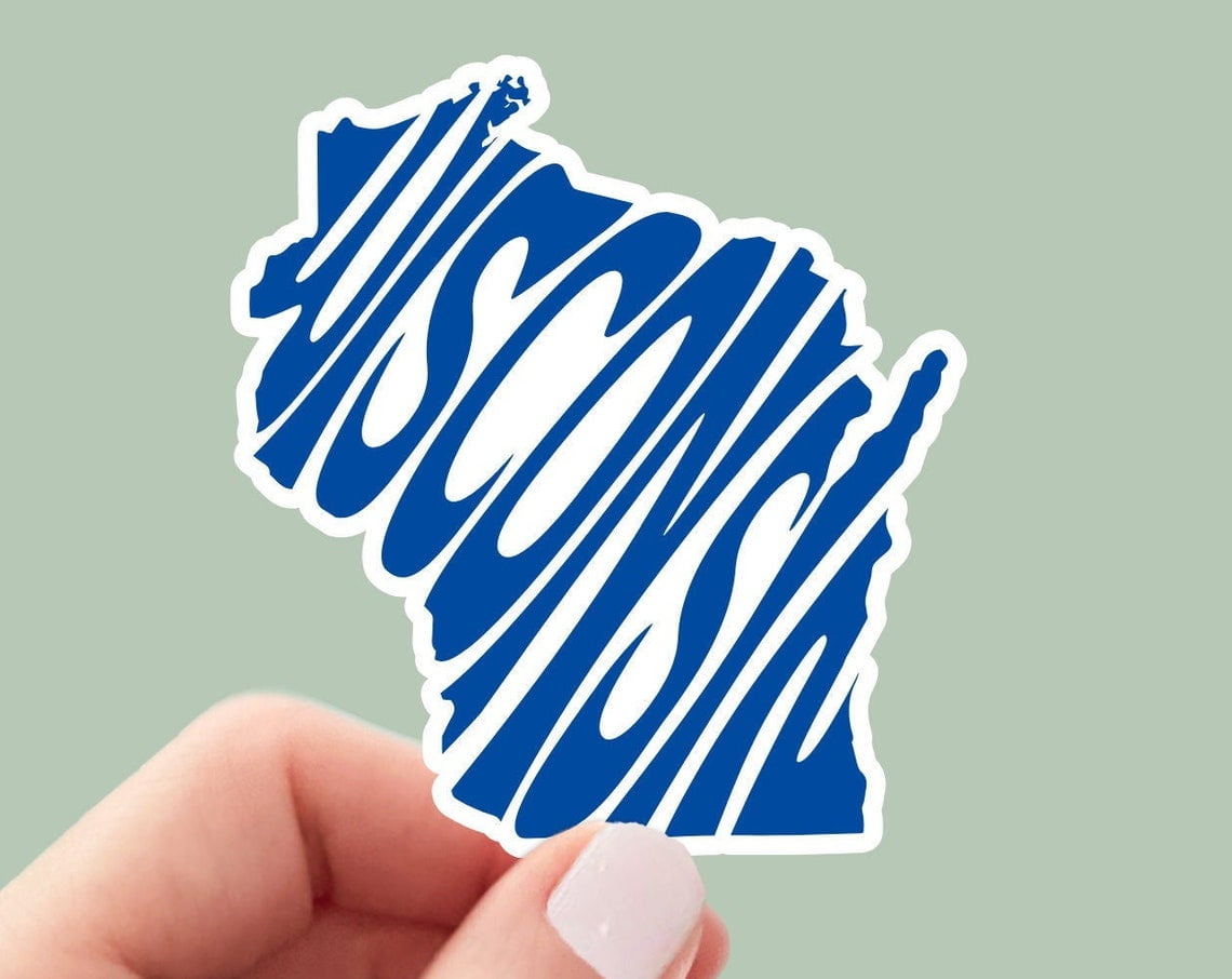 DOPASTICKER Wisconsin State Sticker, Wisconsin Sticker, State, State ...