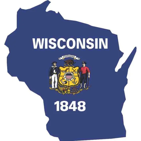 DOPASTICKER Wisconsin Sticker Flags Truck State Flag Car Sticker Phone ...