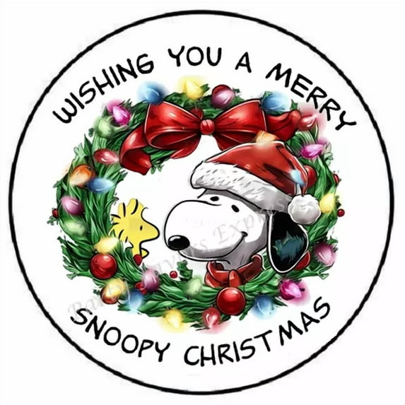 DOPASTICKER Wishing You A Merry Chris.Tmas Beagle Stickers Favors Gift ...