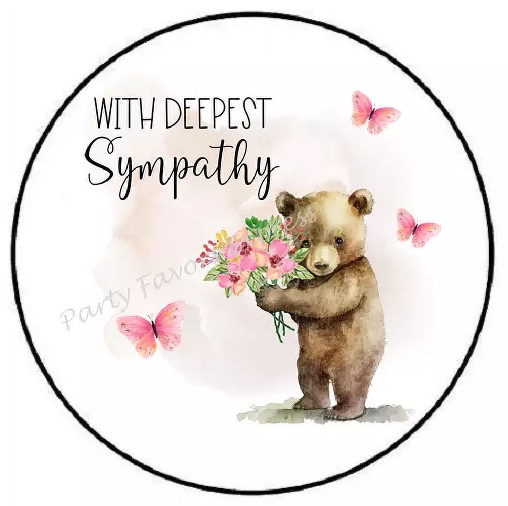 DOPASTICKER With Deepest Sympathy Bear Decorative Laptop, Phone ...