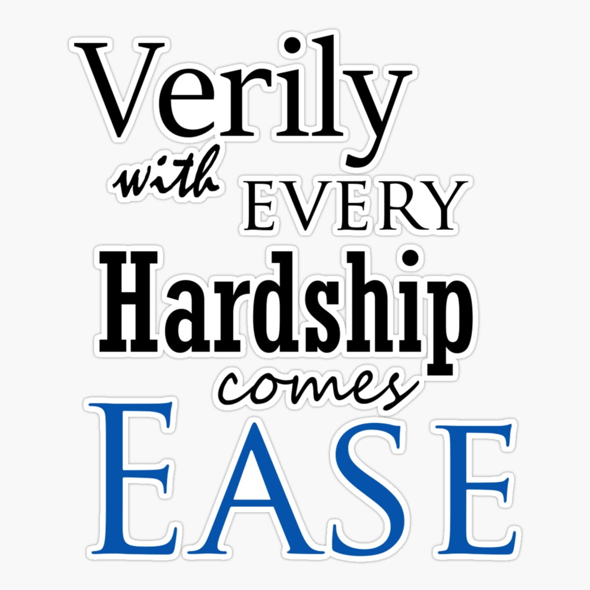 DOPASTICKER With Hardship Come Ease Sticker, Phone Sticker Car Sticker ...