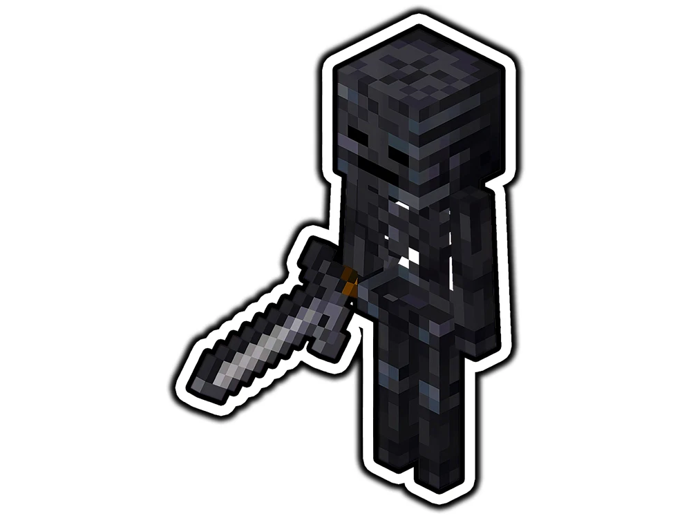 DOPASTICKER Wither Skeleton Sticker Decal Phone Decal Water Bottle ...