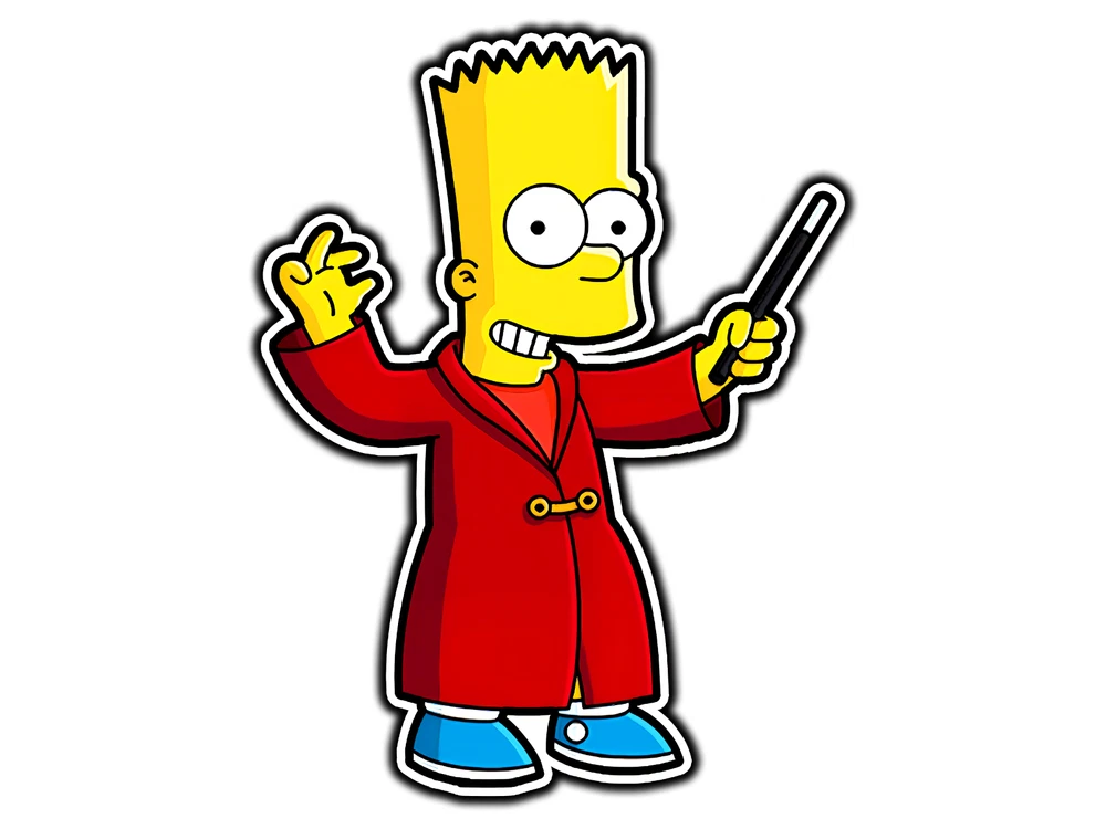 DOPASTICKER Wizard Bart Sticker Decal Phone Decal Water Bottle Stickers ...