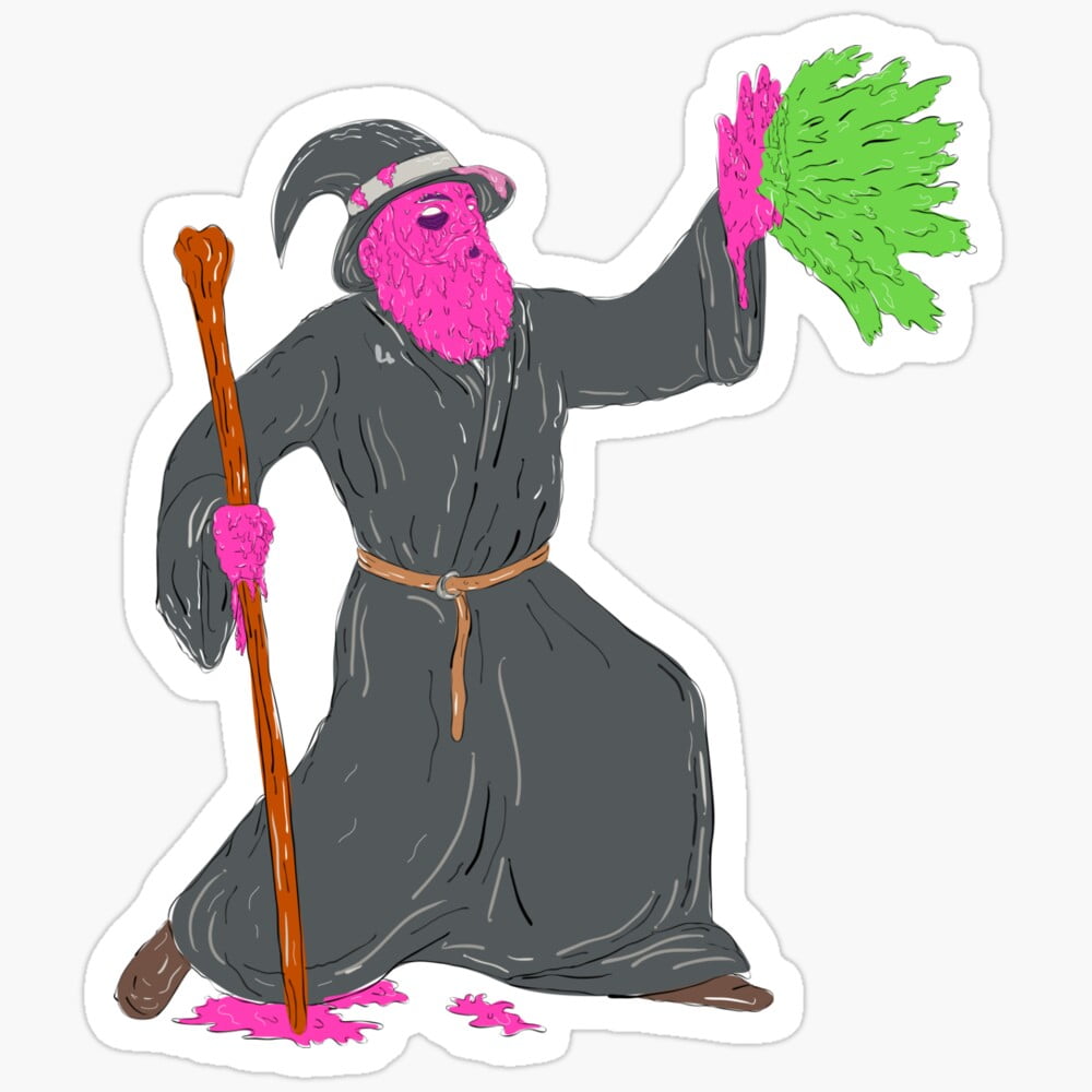 DOPASTICKER Wizard Casting Spell Grime Art Sticker Phone Decal Water ...