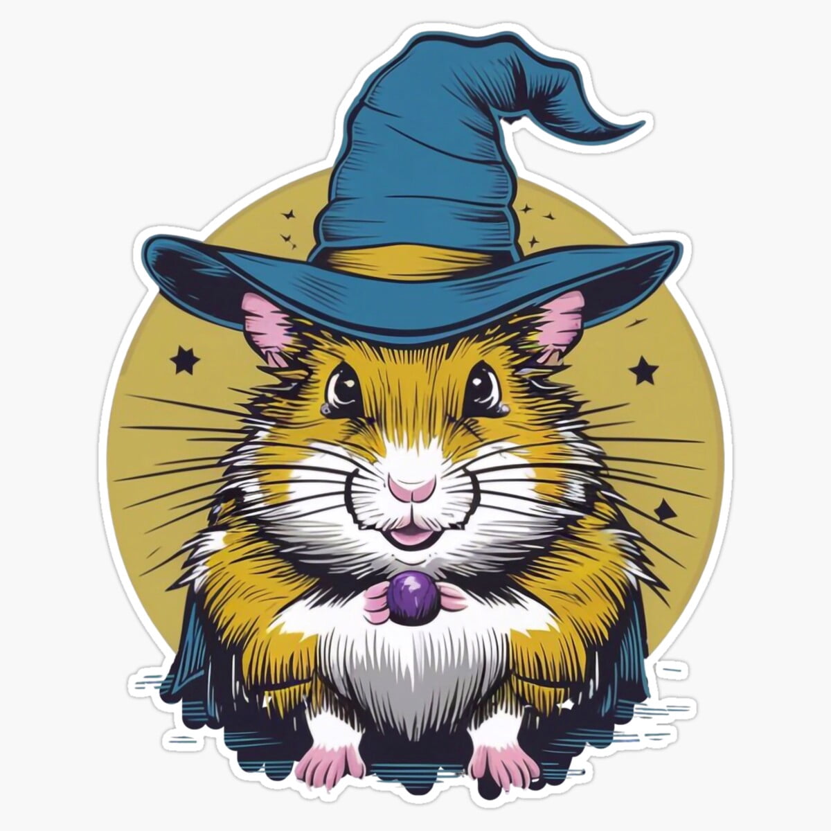DOPASTICKER Wizard Hamster Sticker, Phone Sticker Water Bottle Sticker ...