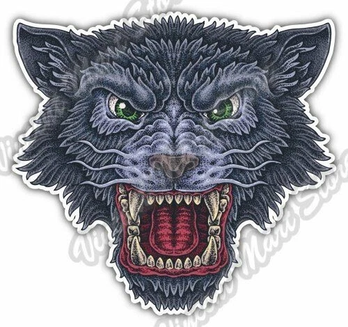 DOPASTICKER Wolf Head Canis Lupus Wild Animal Forest Car Sticker Decal ...