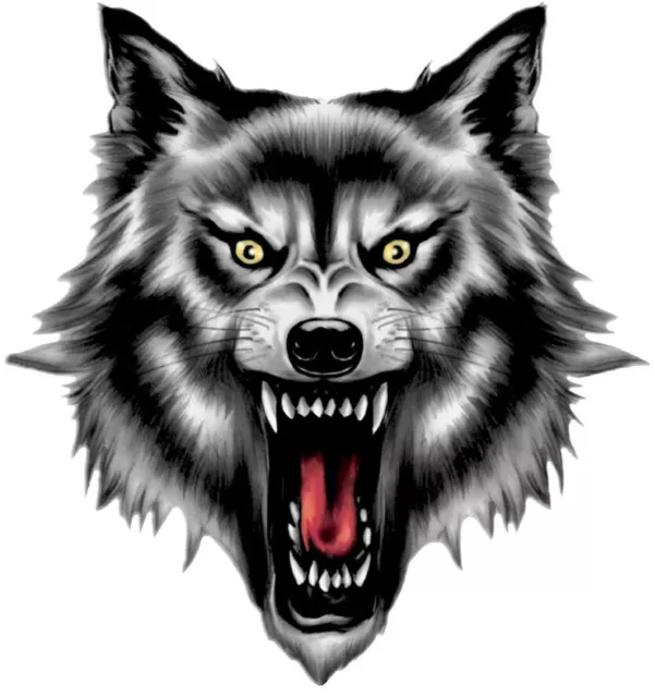 DOPASTICKER Wolf Head Window Sticker Phone Decal Water Bottle Stickers ...