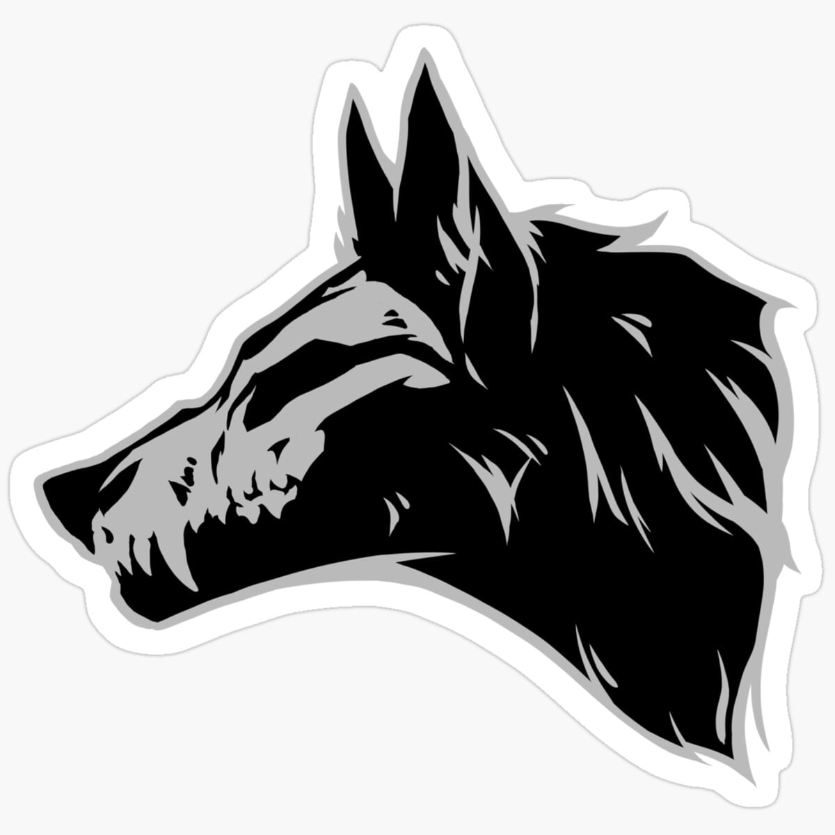 DOPASTICKER Wolf Skull Sticker. Gift You - Decorate Laptops, Water ...