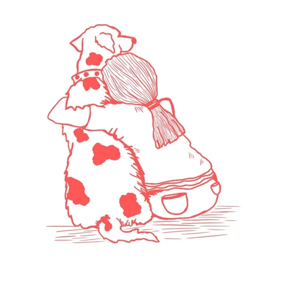 DOPASTICKER Woman With Dog Car Sticker Dogs Sticker Phone Sticker ...