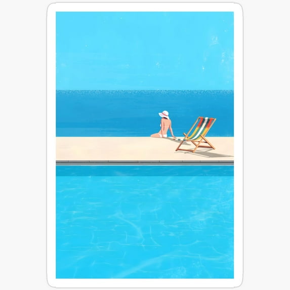 DOPASTICKER Women And Sea Ocean Sticker Waterproof Sticker For Water ...