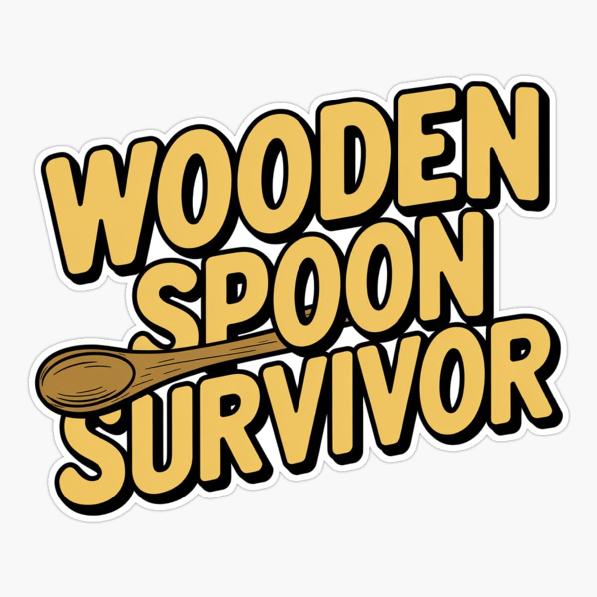 DOPASTICKER Wooden Spoon Survivor Sticker, Phone Sticker Car Stickers ...