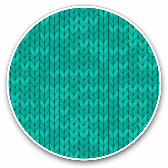 DOPASTICKER Wool Turquoise Knitting Pattern Cool Gift Decorative Laptop ...