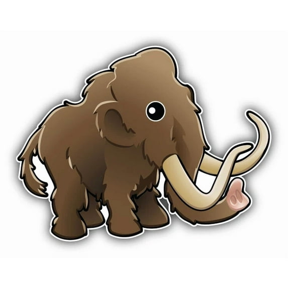 DOPASTICKER Woolly Mammoth Sticker Decal Phone Decal Water Bottle ...