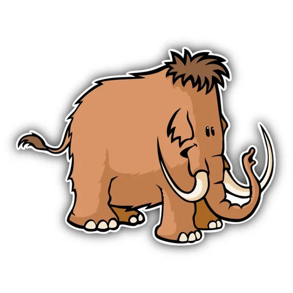 DOPASTICKER Woolly Mammoth Sticker Decal Phone Decal Water Bottle ...
