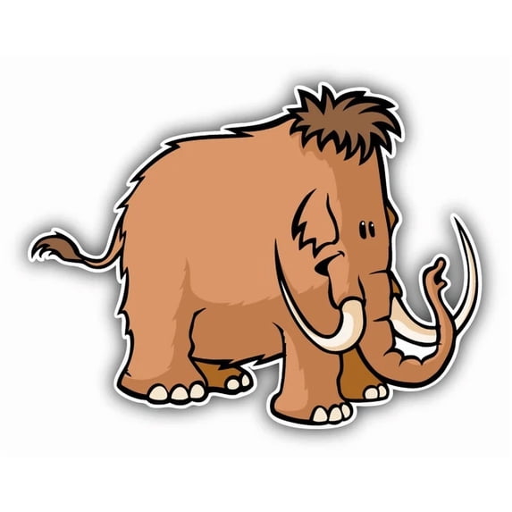 DOPASTICKER Woolly Mammoth Sticker Decal Phone Decal Water Bottle ...