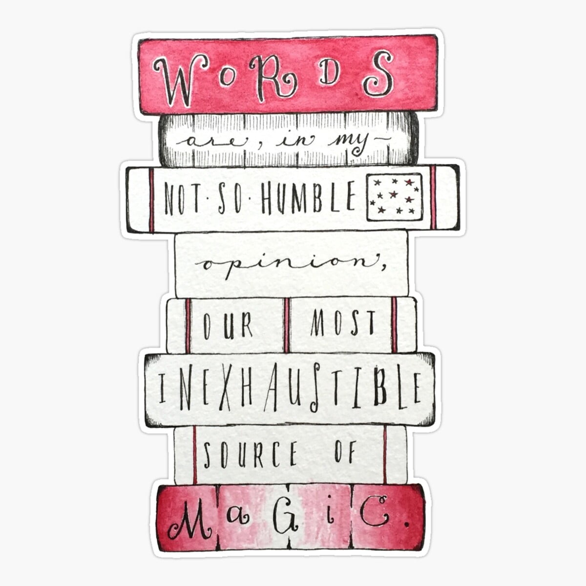 DOPASTICKER Words And Magic Sticker, Phone Sticker Car Stickers ...