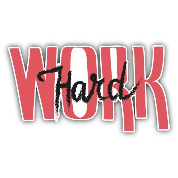 DOPASTICKER Work Hard Sticker Decal Phone Decal Water Bottle Stickers ...