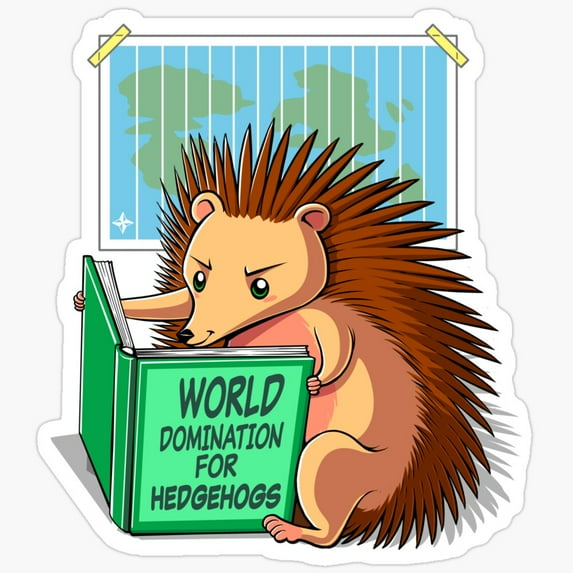 DOPASTICKER World Domination For Hedgehogs Perfect Gift Everyone Phone ...