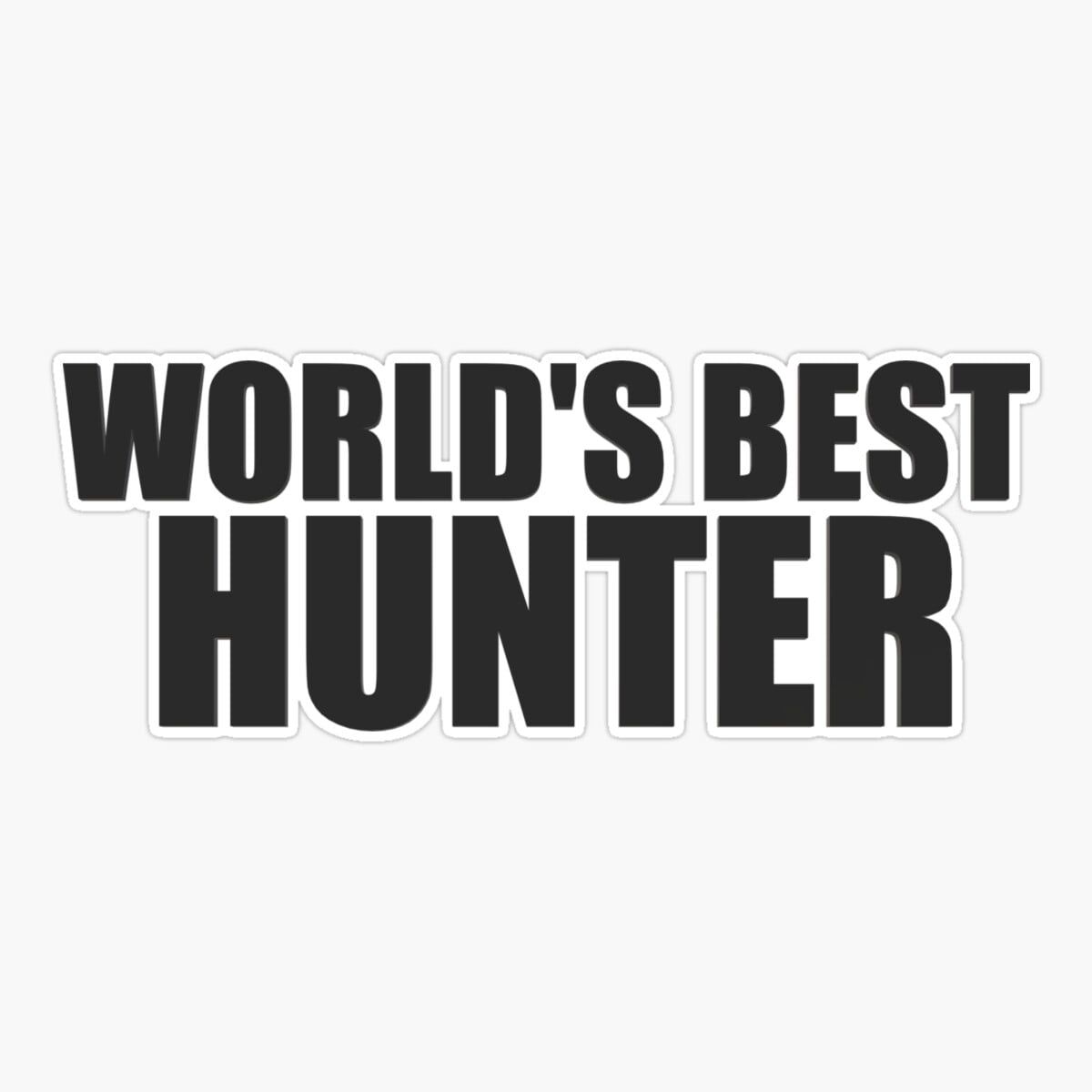 DOPASTICKER World'S Best Hunter Sticker, Phone Sticker Car Stickers ...