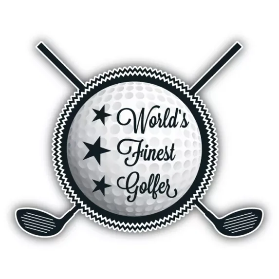 DOPASTICKER World'S Finest Golfer Sport Label Car Sticker Phone Decal ...