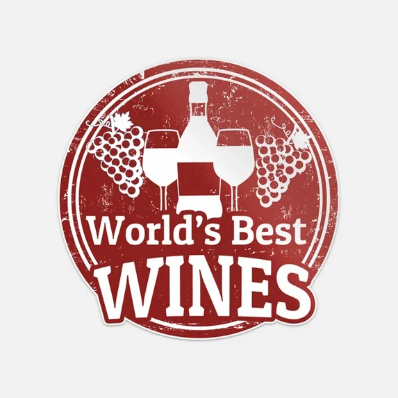 DOPASTICKER Worlds Best Wines Drink Sticker Phone Decal Water Bottle ...