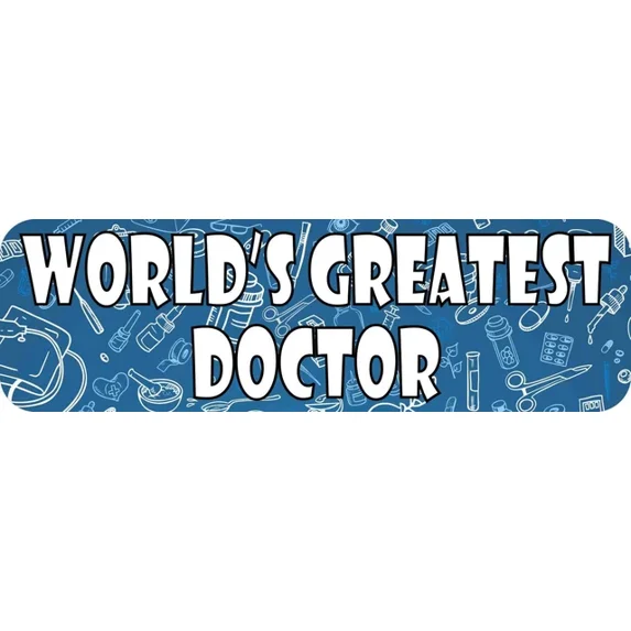 DOPASTICKER Worlds Greatest Doctor Sticker Phone Sticker, Latop Sticker ...