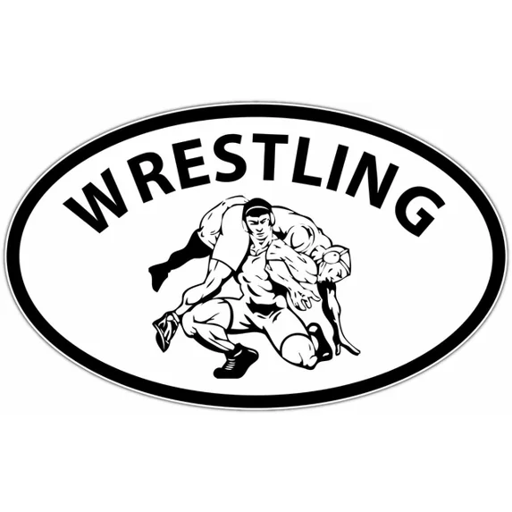 DOPASTICKER Wrestling Fight Oval Car Sticker Decal Phone Decal Water ...