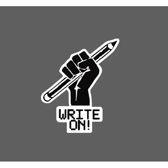 DOPASTICKER Write On Sticker Writer Paper Blog Website Spaper Book Gift ...