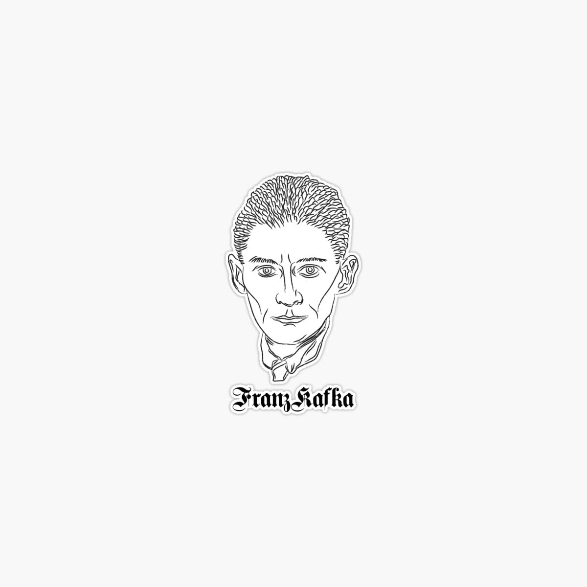 DOPASTICKER Writing With Franz Kafka Sticker Phone Sticker, Latop ...