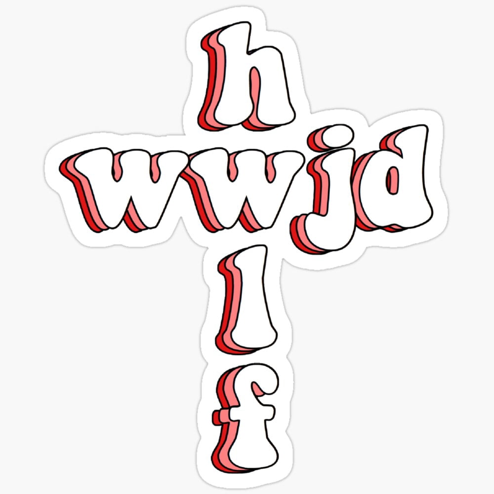 DOPASTICKER Wwjd X Hwlf - Perfect Birthday Gift Everyone Phone Decal ...