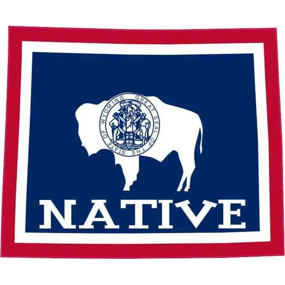 DOPASTICKER Wyoming Flag Native Sticker Phone Sticker, Latop Sticker ...