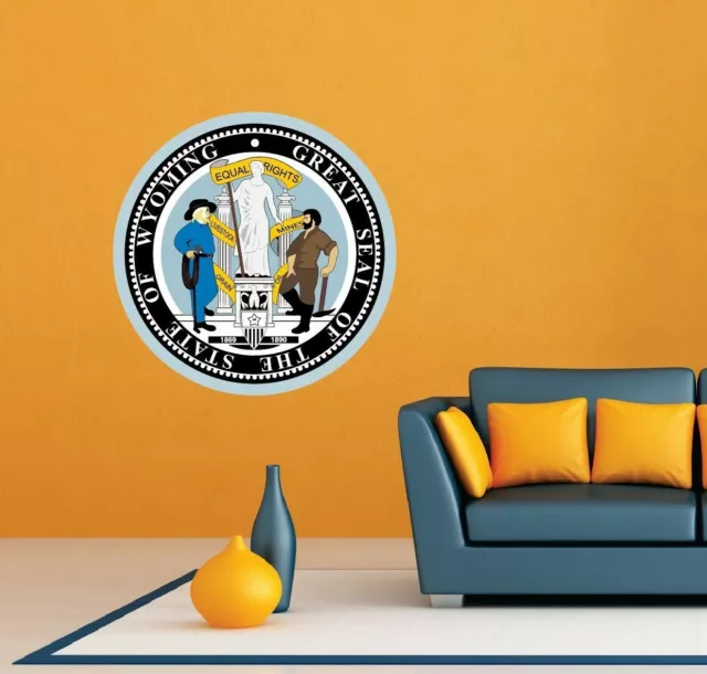 DOPASTICKER Wyoming State Seal Usa Wall Room Garage Decor Sticker Decal ...