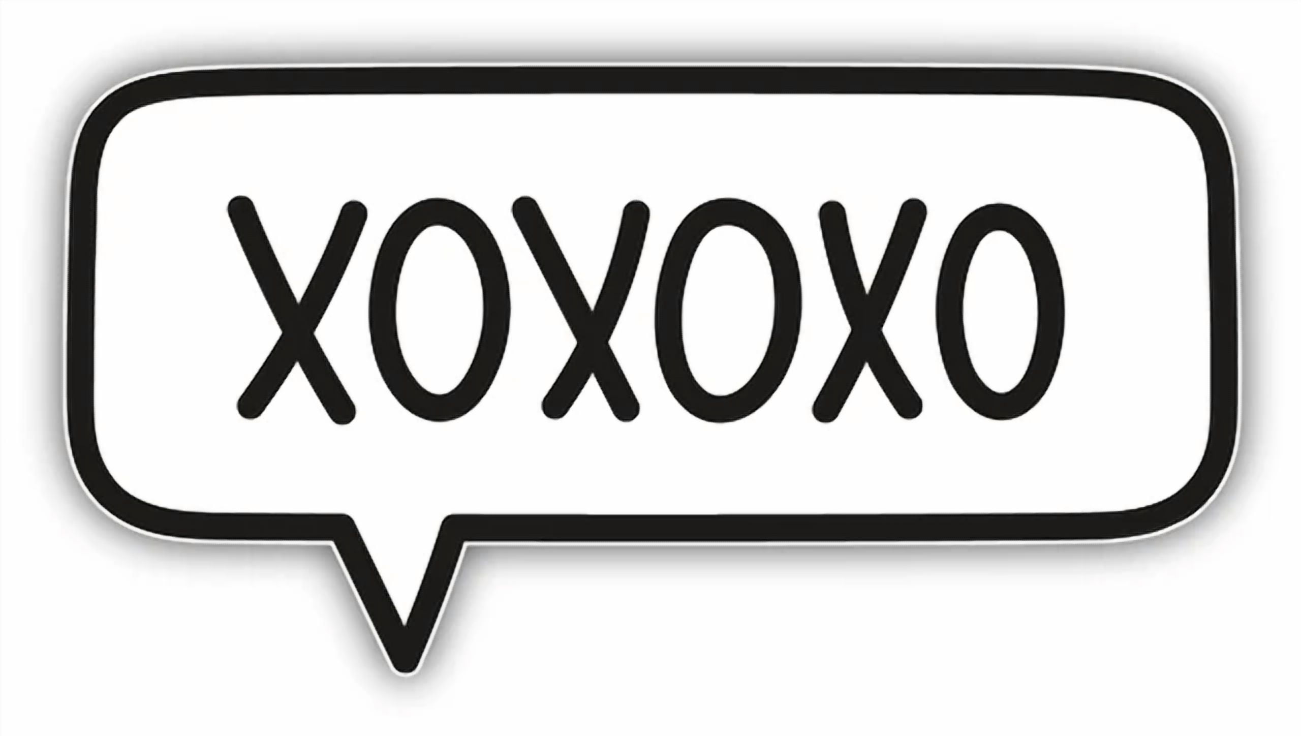 DOPASTICKER Xoxoxo Speech Bubble Sticker Decal Phone Decal Water Bottle ...