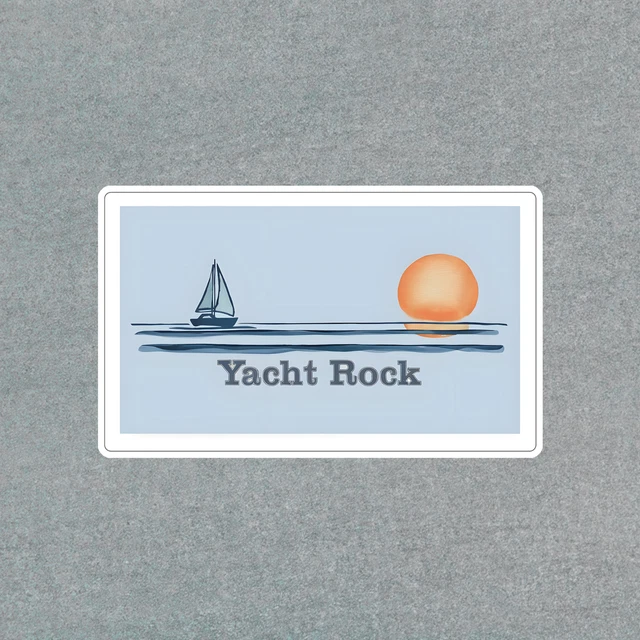 DOPASTICKER Yacht Rock Sailboat Sunset Sticker - Retro Inspired ...