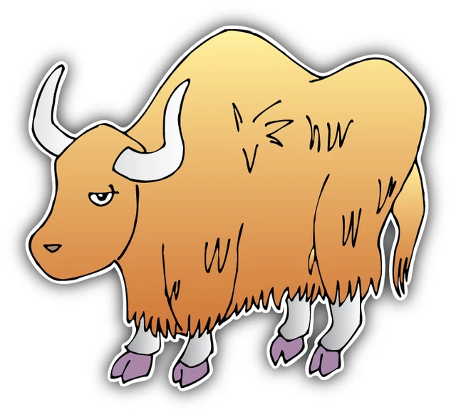 DOPASTICKER Yak Sketch Car Sticker Phone Water Bottle Stickers, Cars ...