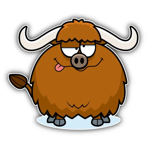 DOPASTICKER Yak Sticker Decal Phone Decal Water Bottle Stickers, Cars ...